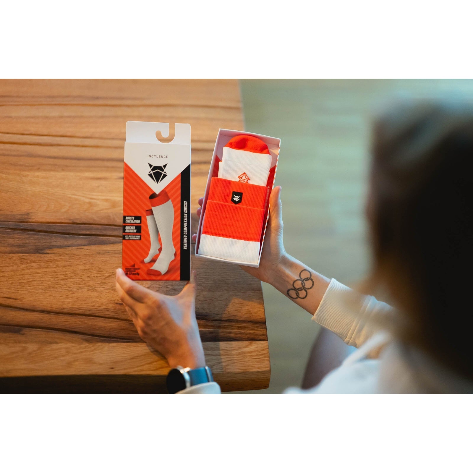 Incylence Renewed Compression V2 White Inferno Socks - Hillmalaya